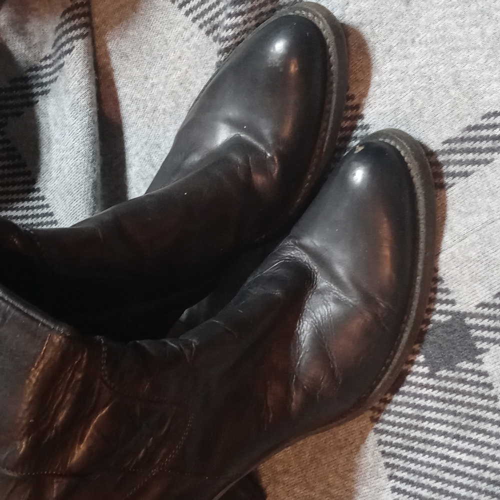 Prima Base Us Navy Tall Leather Boots 37.5 - Gem